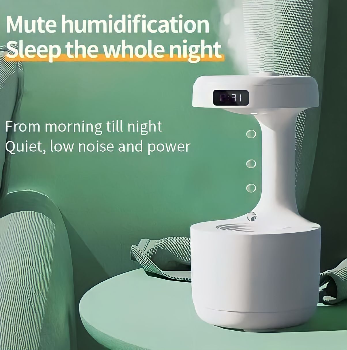 AuraDecor Anti-Gravity Water Droplet Humidifier Night Light for Home ...