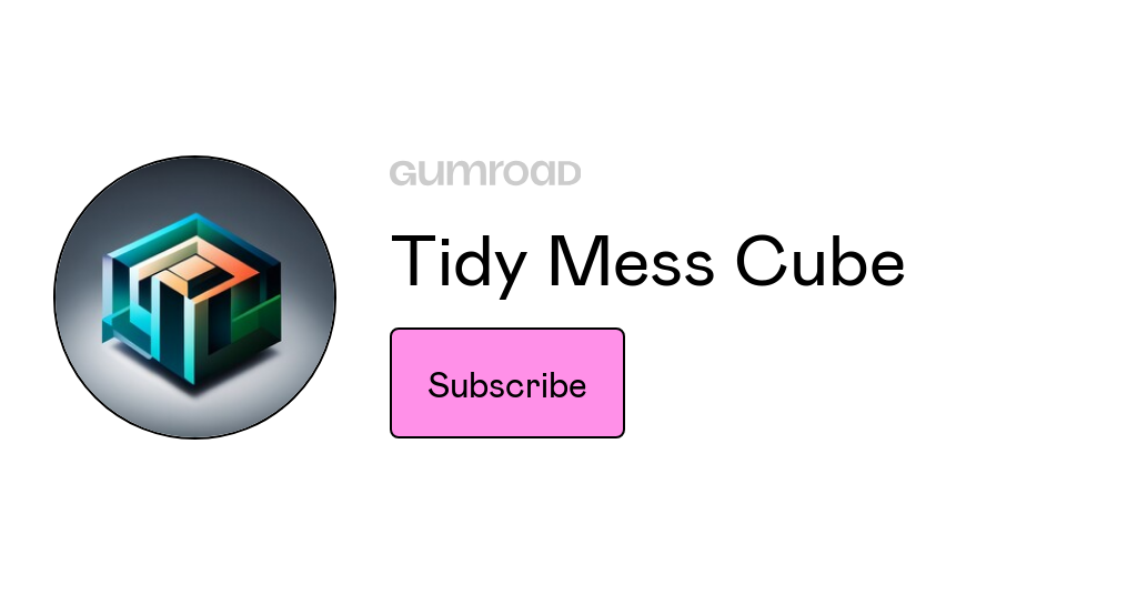Tidy Mess Cube