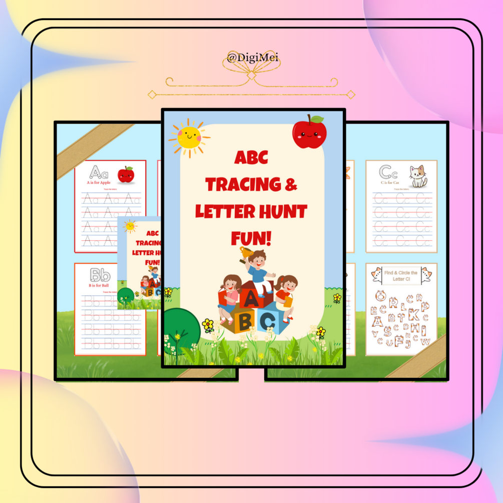 ABC TRACING AND LETTER HUNT FUN!