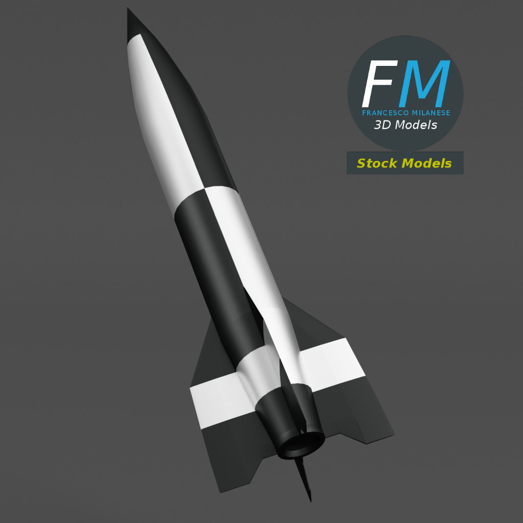 3D MODEL - V2 rocket missile