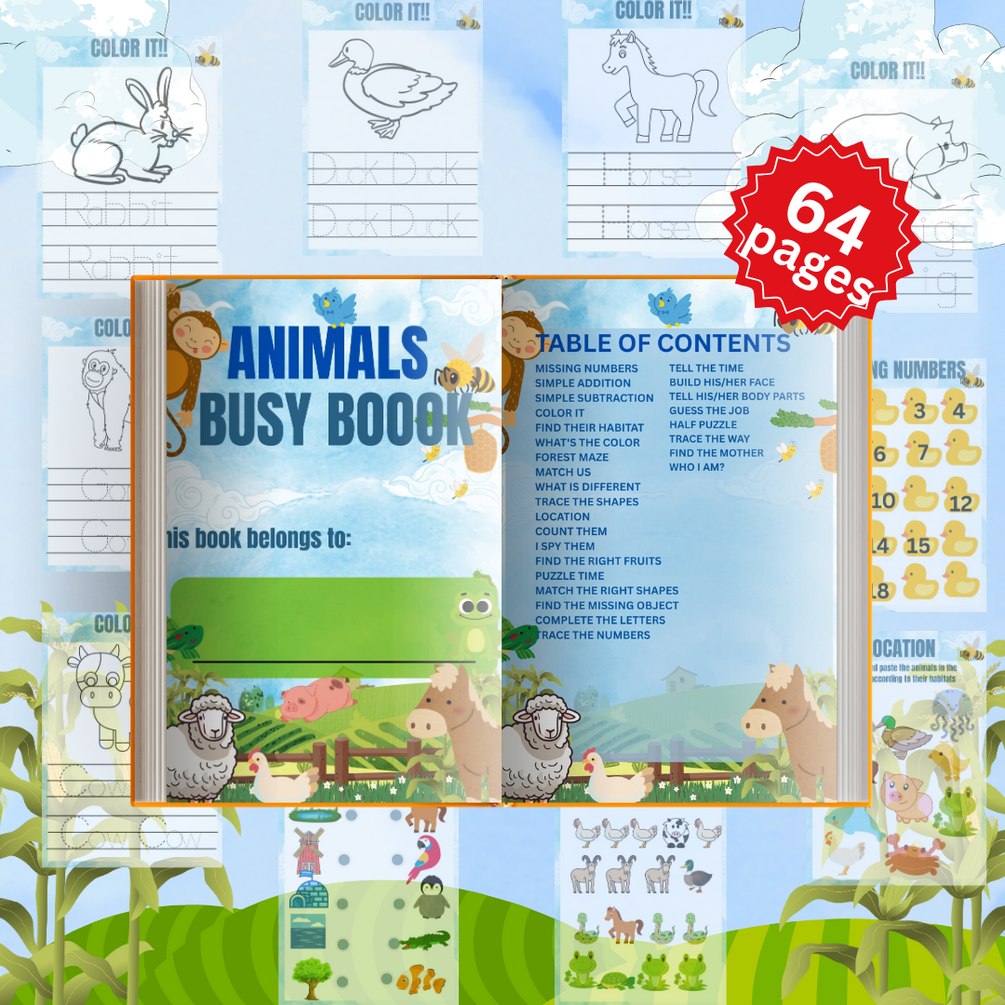 Digital Sea theme busy book for toddlers and kids