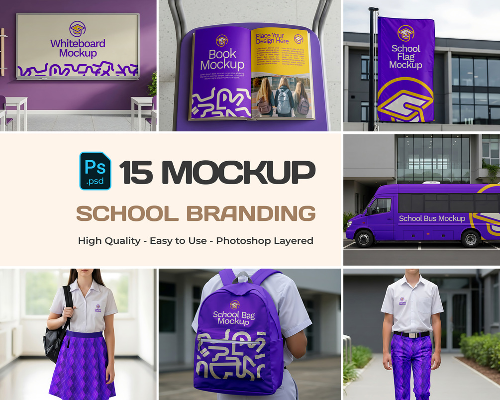 15 Premium High School Mockup Collection