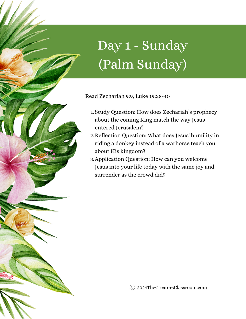 Bible Study - Easter Week