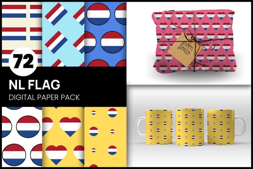 NL Flag Seamless Patterns