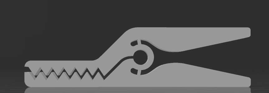 Crococlip – Crocodile/Alligator-Shaped Wall Clip (3D Printable STL) 🐊