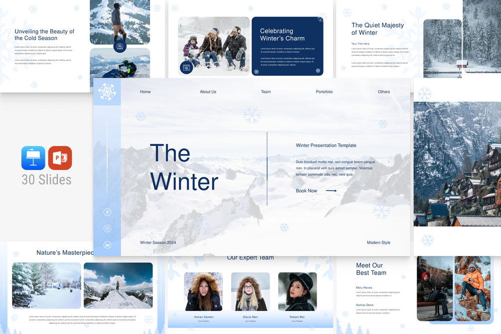 Winter Presentation Template (PowerPoint & Keynote)
