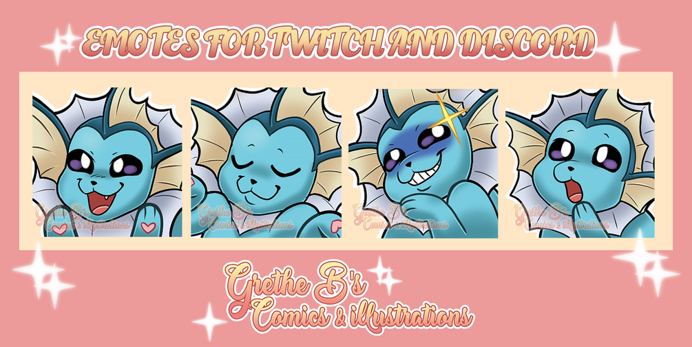 Emote pack - Showers Twitch & Discord (4 Emotes)