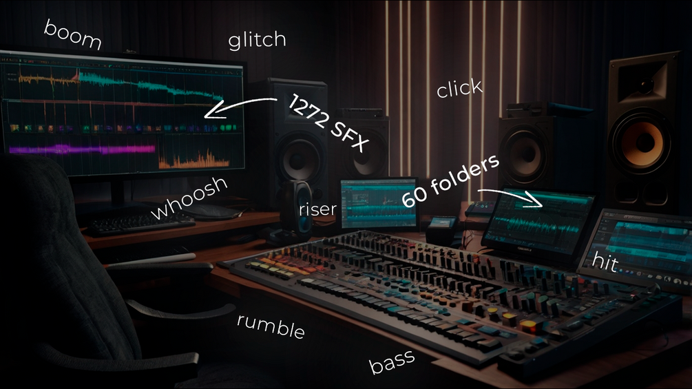 "Mega-pack" +1000 SFX for Video Editors