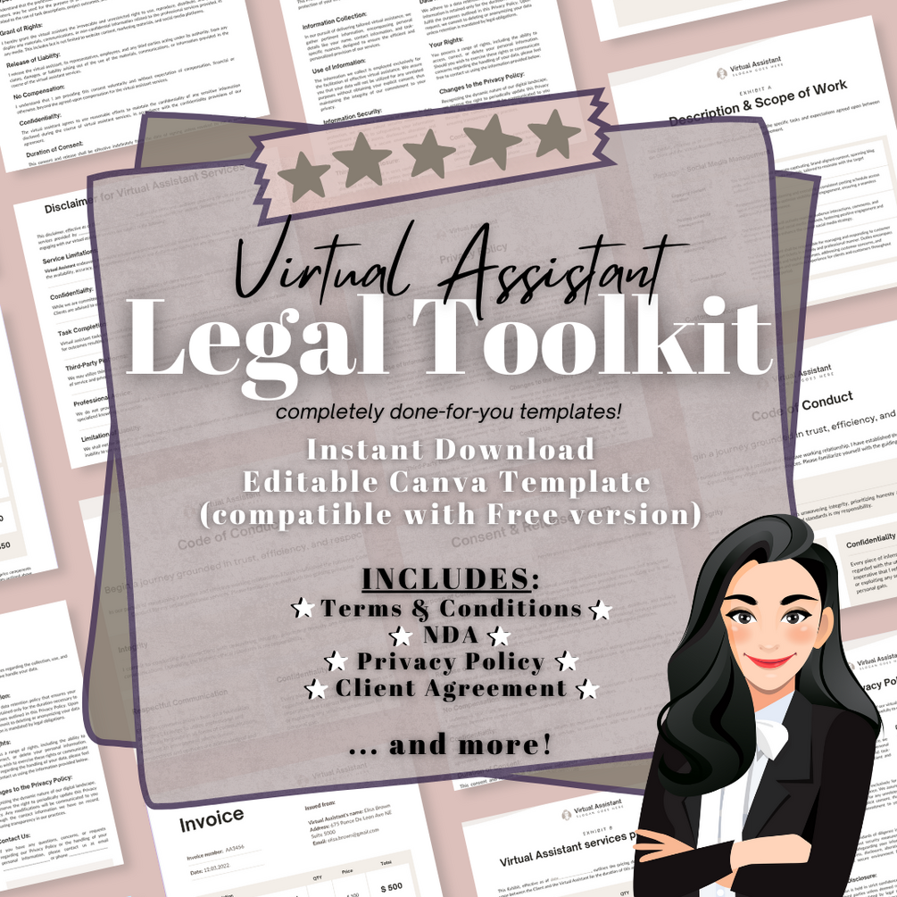 Virtual Assistant Legal Toolkit Template [Instant Download]