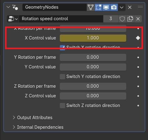 Rotation speed control