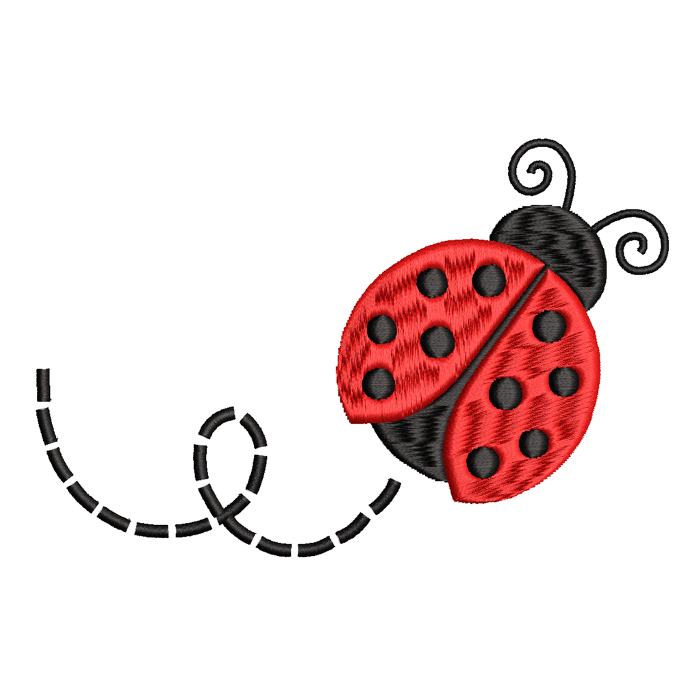 Ladybug embroidery design, Machine embroidery file, Animal embroidery ...