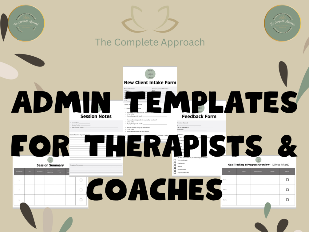 Hypnotherapy & Coaching Admin Forms Bundle | Customisable Canva Templates