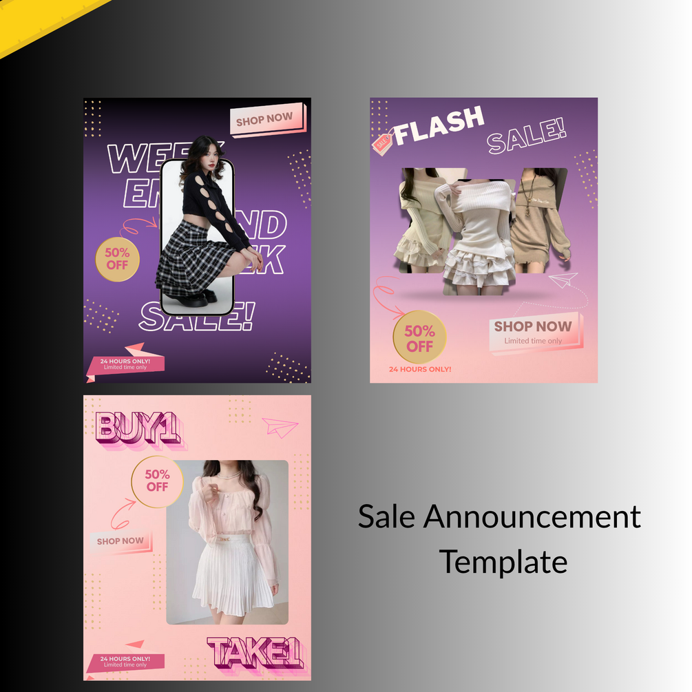 Social Media Template Pack for Online Sellers | Canva Editable