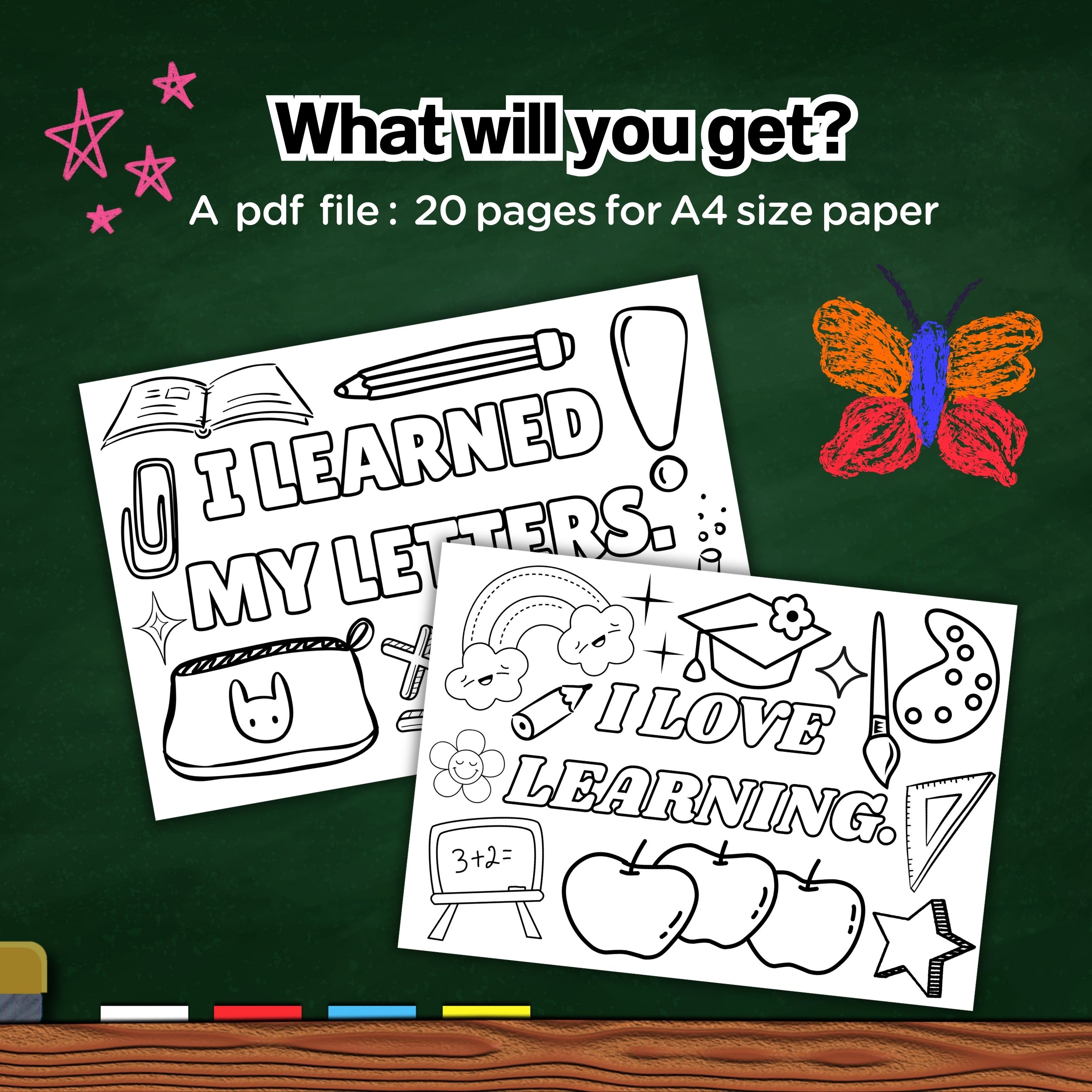 End of The Year Coloring Pages for Kindergarten, Fun Goodbye, Creative ...