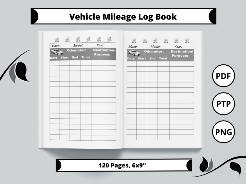 Vehicle Mileage Log Book