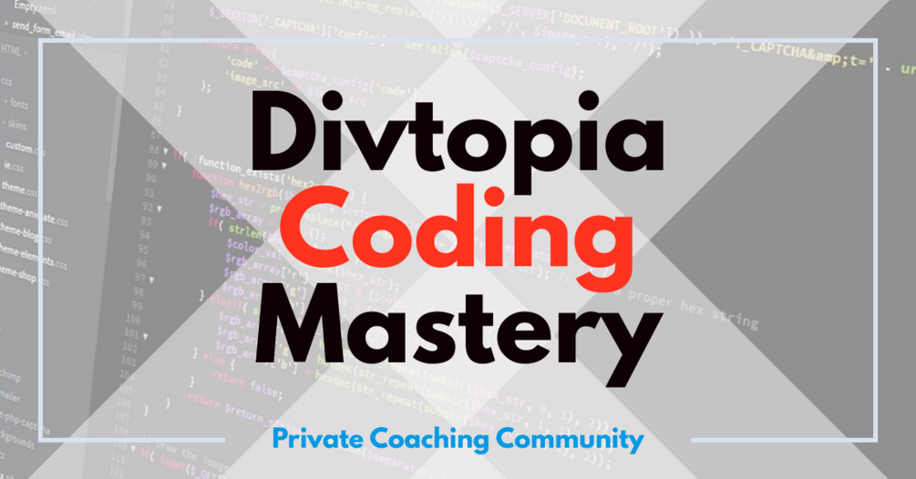 Divtopia Coding Mastery Coaching (12 Week Package)