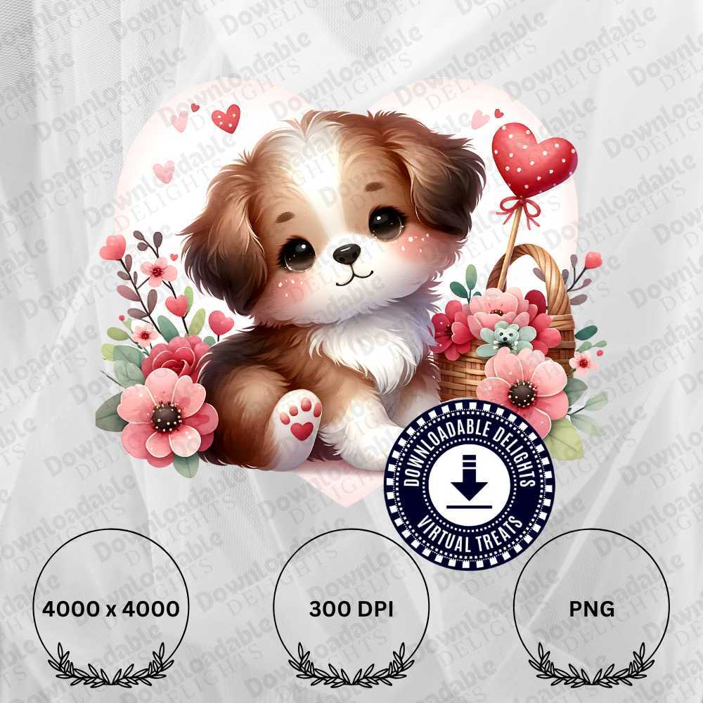 Valentine Puppy Clipart