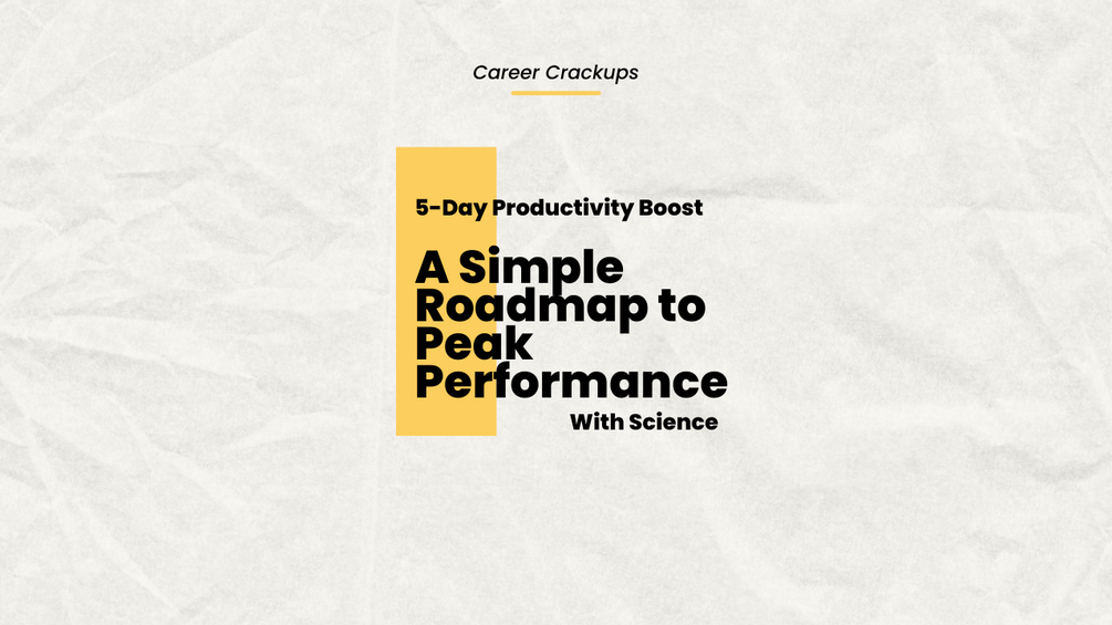 5 Day Productivity Boost Roadmap