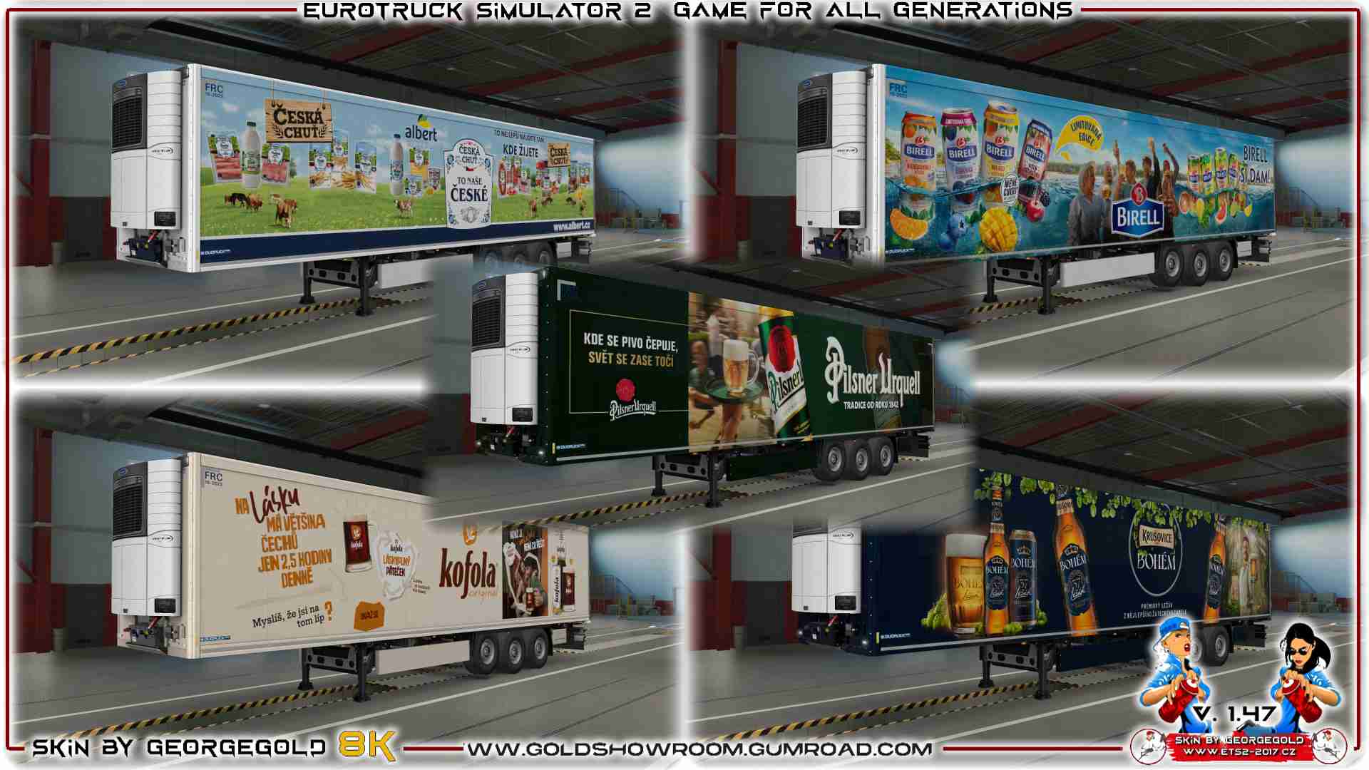 ETS 2 Skin Trailer Krone Coolliner Skin Pack 12