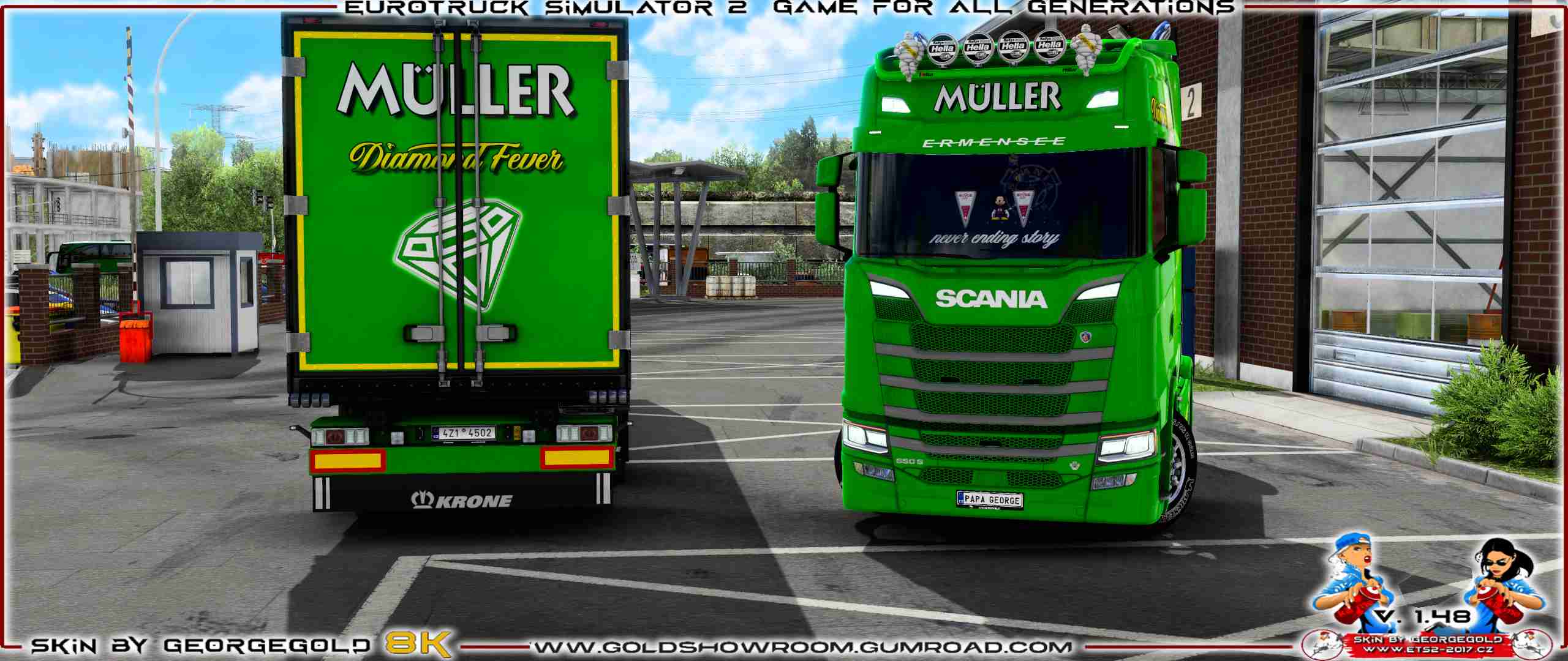 ETS 2 Skin Combo Scania S NG Muller Diamond Forever