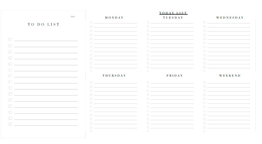 To do / Today list