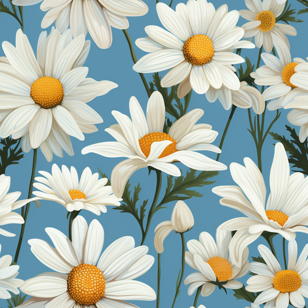 🌼 Hand-Painted Daisy Flowers: Delicate Beauty 🌼 #0002