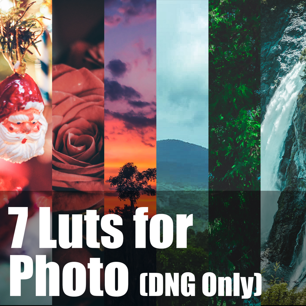 7 Cinematic Photos LUT Pack (DNG format)