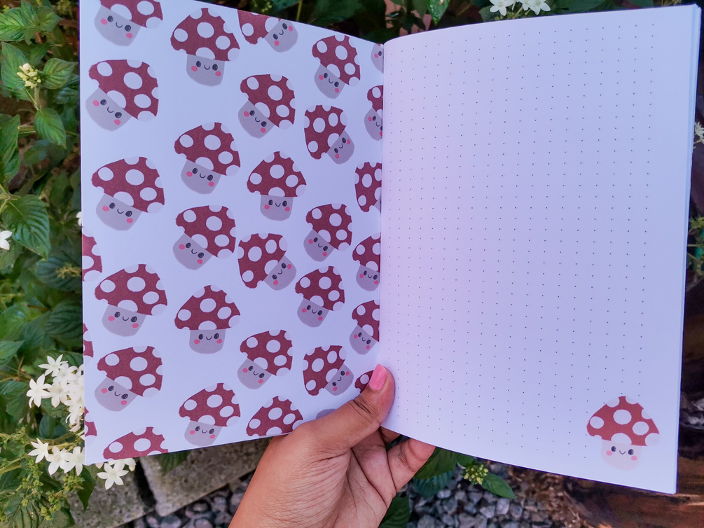 Mushroom Dotted Grid Notebook