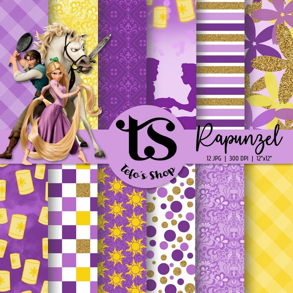 Rapunzel | Papeles digitales | Paper pack