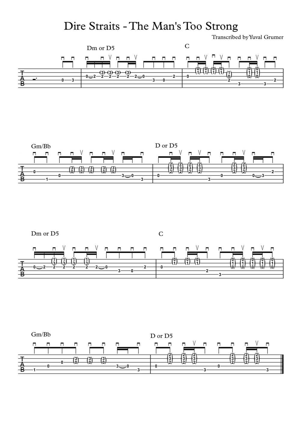 The Man's Too Strong TAB