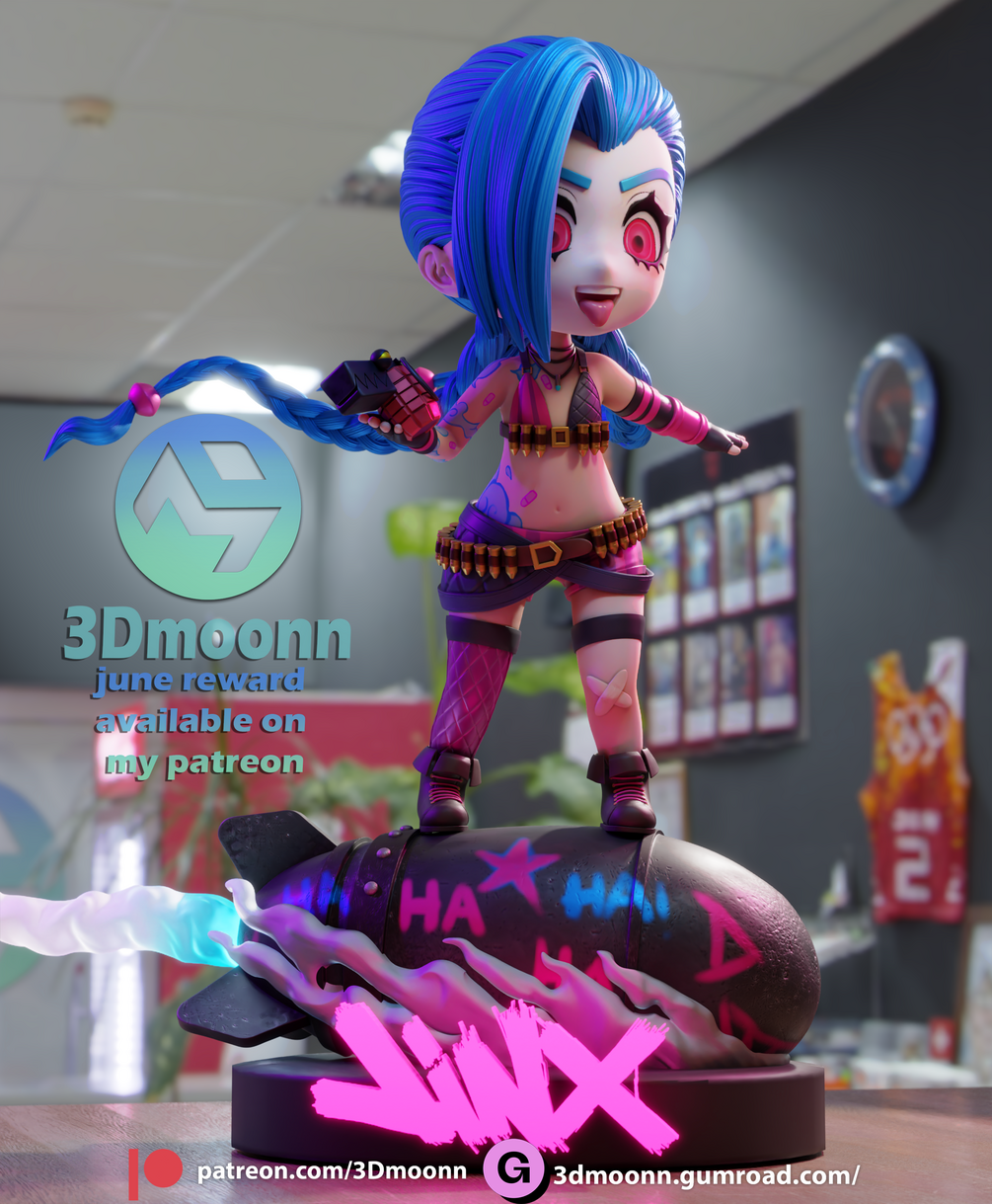 jinx league of legends - chibi