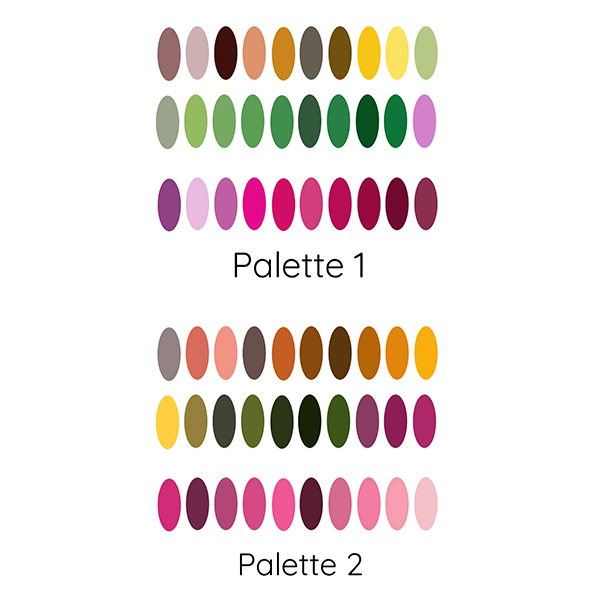 2 Palettes de couleurs prêtes à utiliser pour vos illustrations