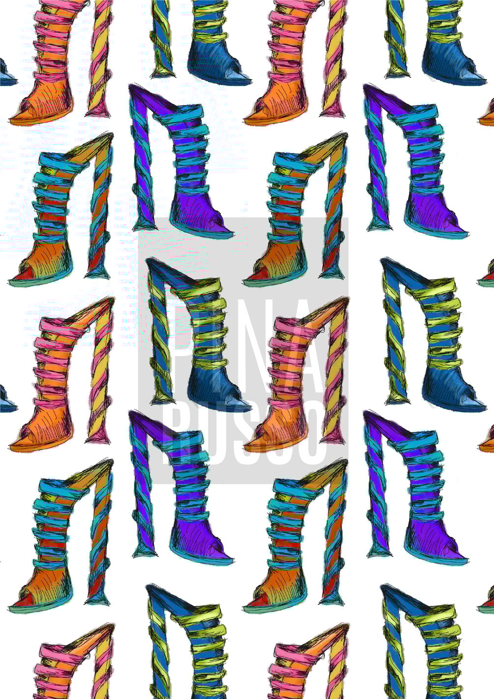 Color Rita, Shoes Seamless Pattern, Repeating Pattern, Digital Paper ...