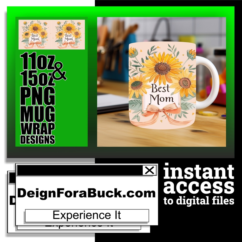 Blooming Comics for Mom: Floral Fables 11oz & 15oz Mug Wrap - Whimsical ...