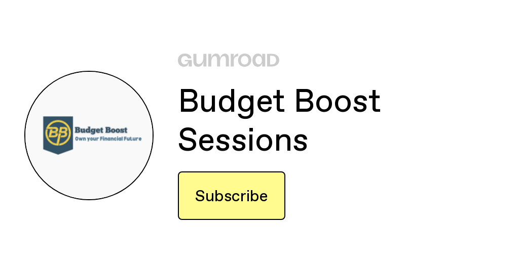 Budget Boost Sessions