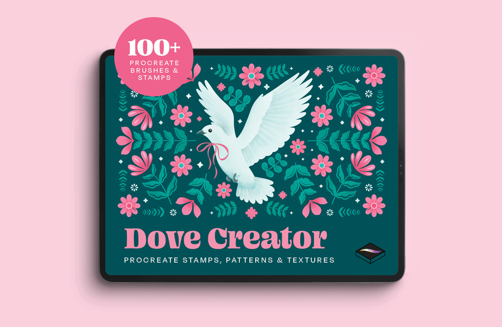 Dove Creator for Procreate – Peace Symbol Illustration Set with Floral ...