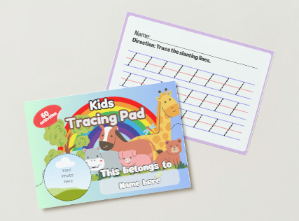 Editable Tracing Pad for Kids Template
