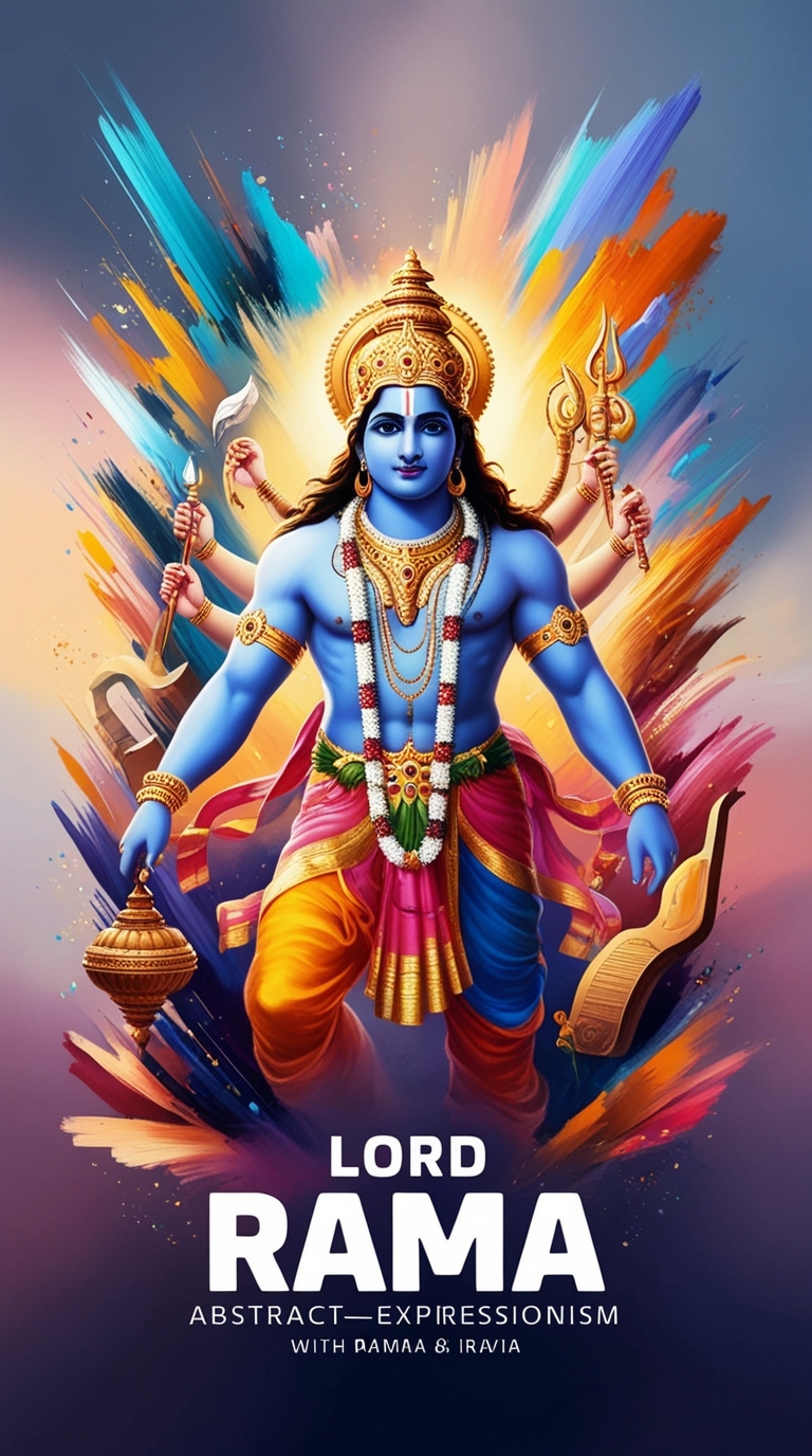 🌟 Discover the Mystical World of Lord Rama Abstract Art 🎨 #LordRama # ...