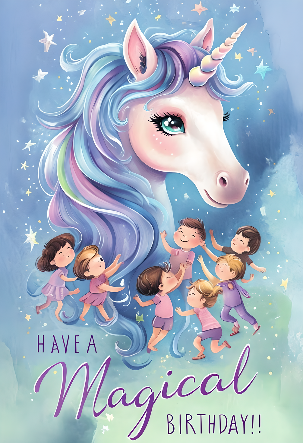 Whimsical Unicorn Birthday Poster, Magical Birthday Decor, Kids Room ...