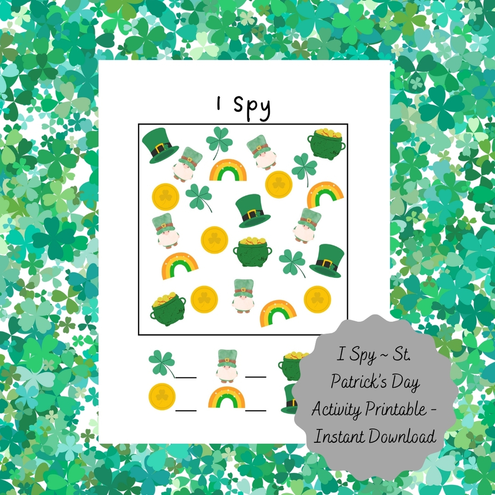 i Spy - St. Patrick's Day Kids Activity Printable