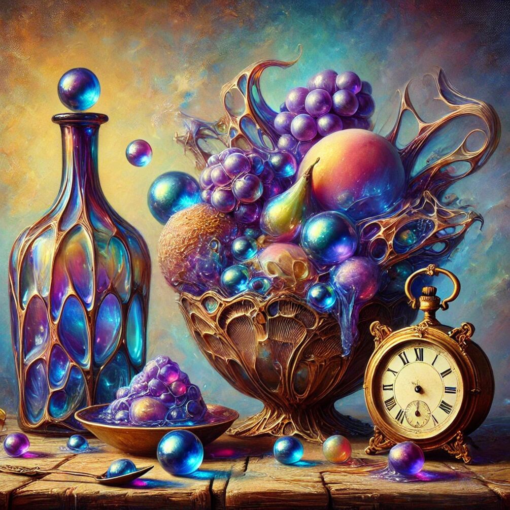 Enchanted Still Life - Futuristic Surreal Wall Art