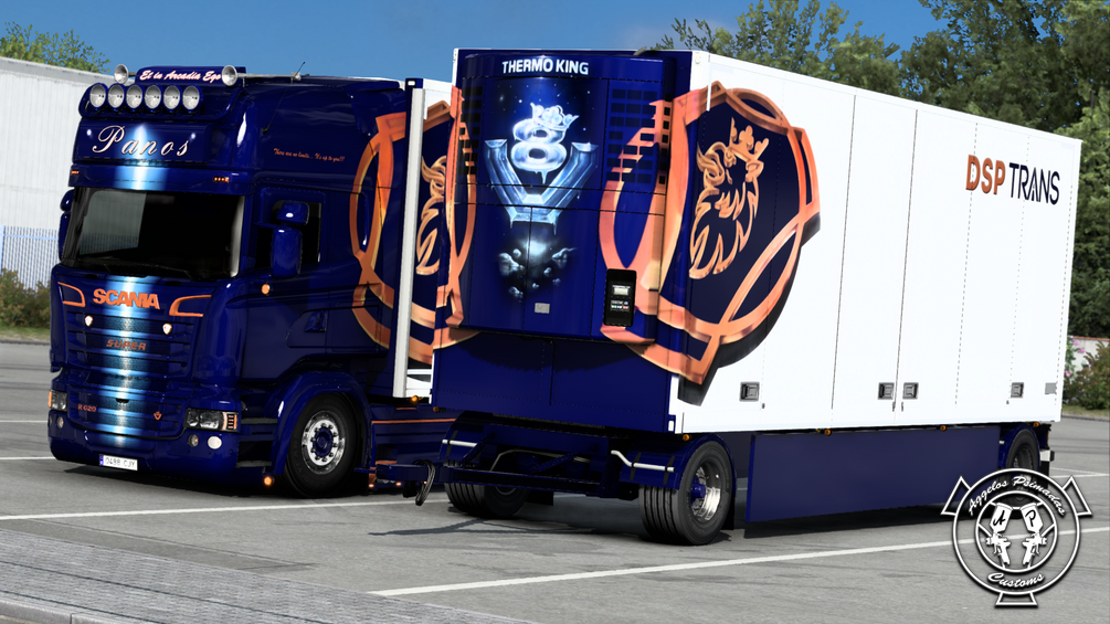 Scania R620 DSP Transport "Et in Arcadia Ego" Combo Skin (RJL Tandem)