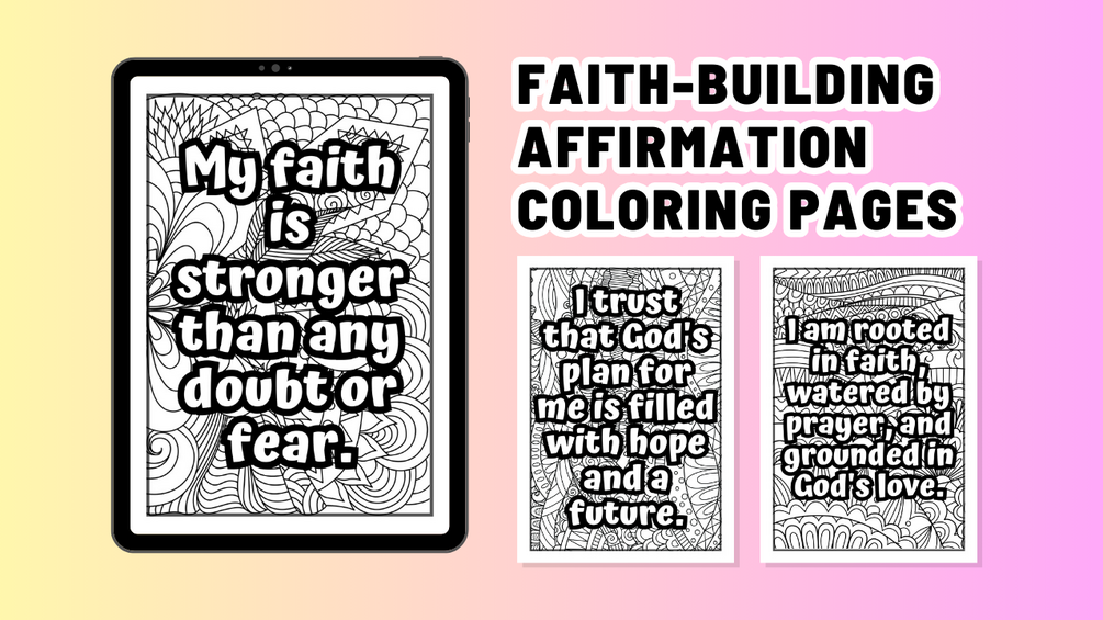 Faith-Building Affirmation Coloring Pages | Christian Printable for ...