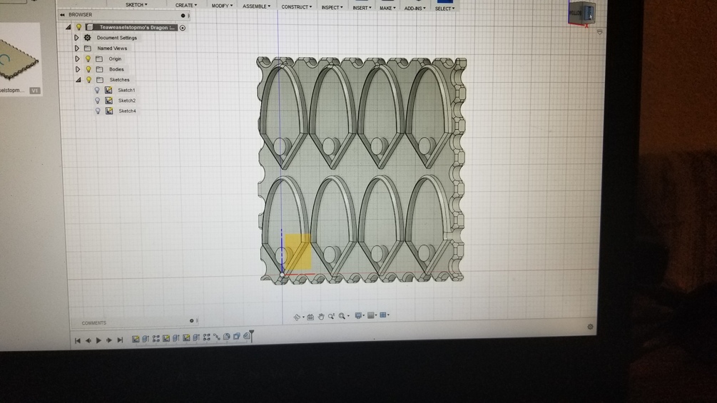 3D Printable Dragon Scale Stamp stl file.