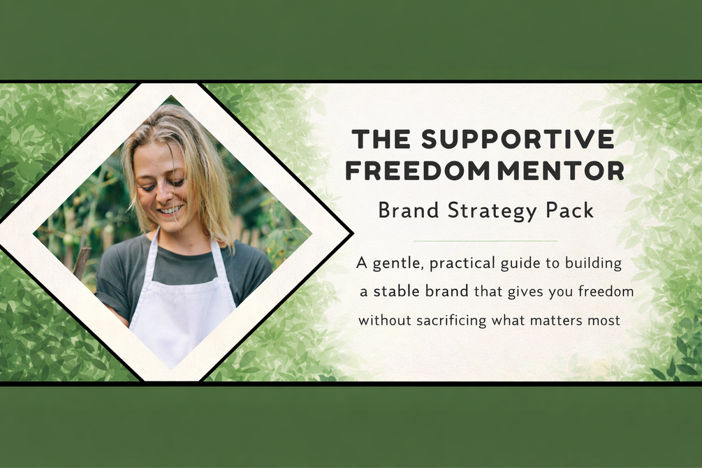 The Supportive Freedom Mentor: Brand Strategy Pack (PDF)