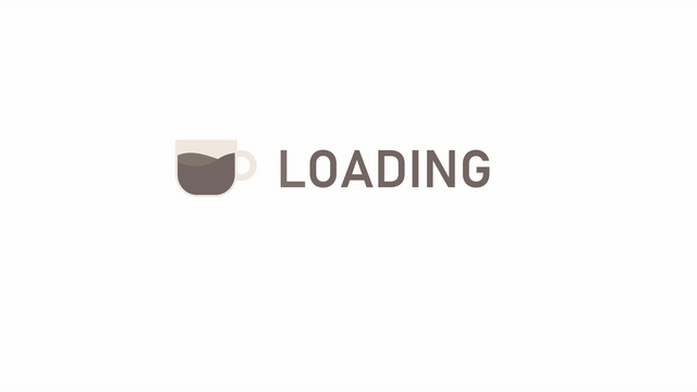Coffee Loading - Power Point Simple Animation