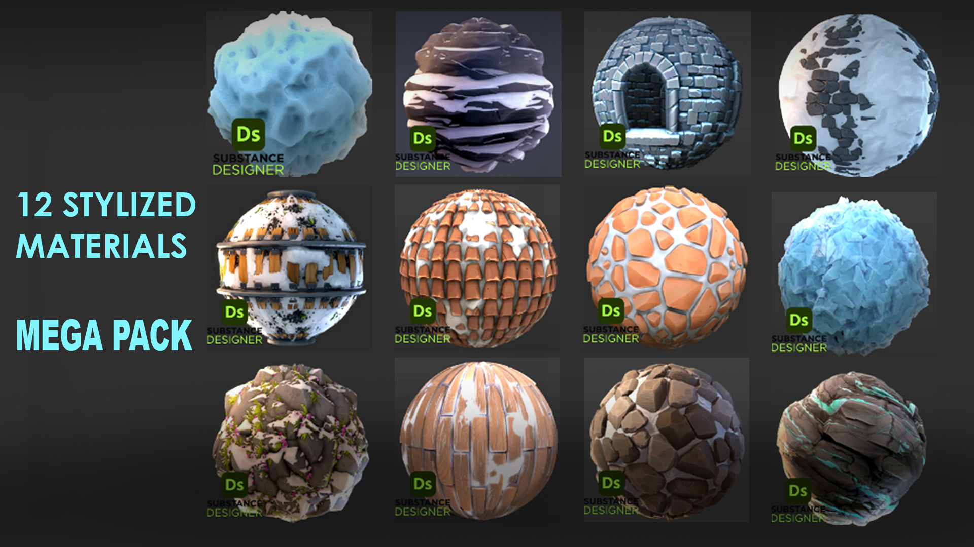 Winter Themed Stylized Materials Sale: Enhance Your Projects with 12 ...