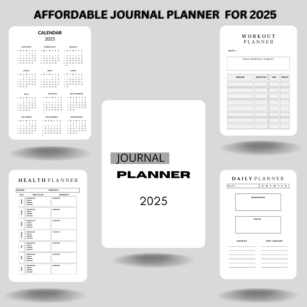 MINIMALIST JOURNAL PLANNER FOR 2025