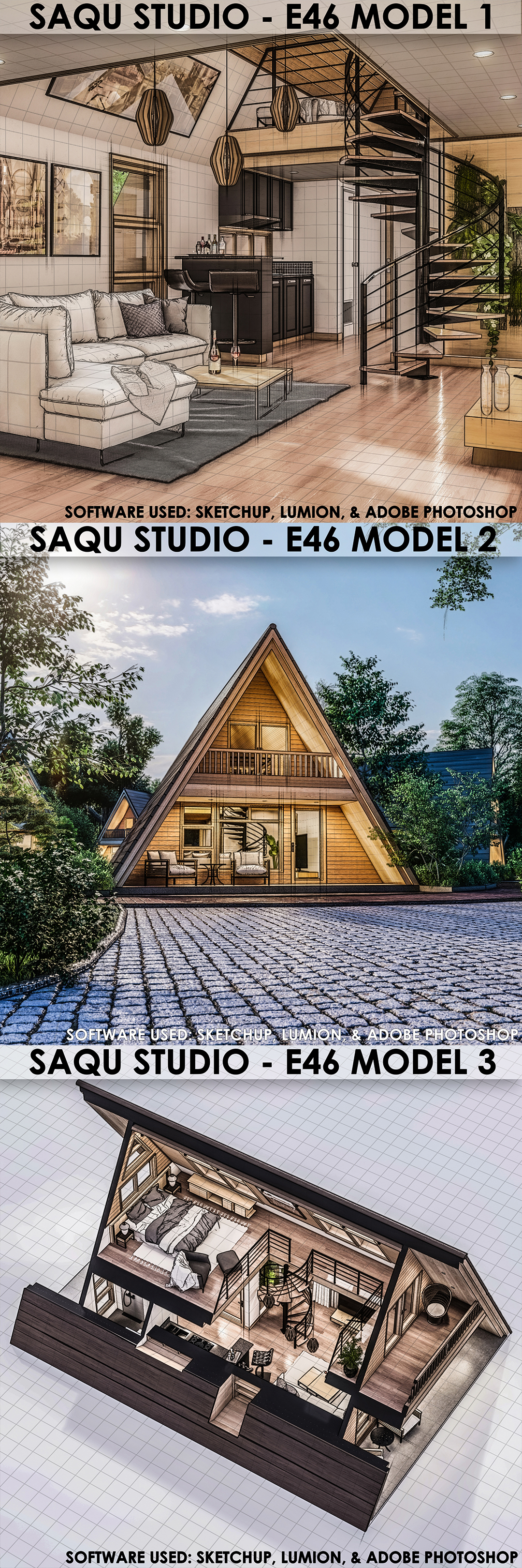 E46 SKP - SketchUp A-Frame Models