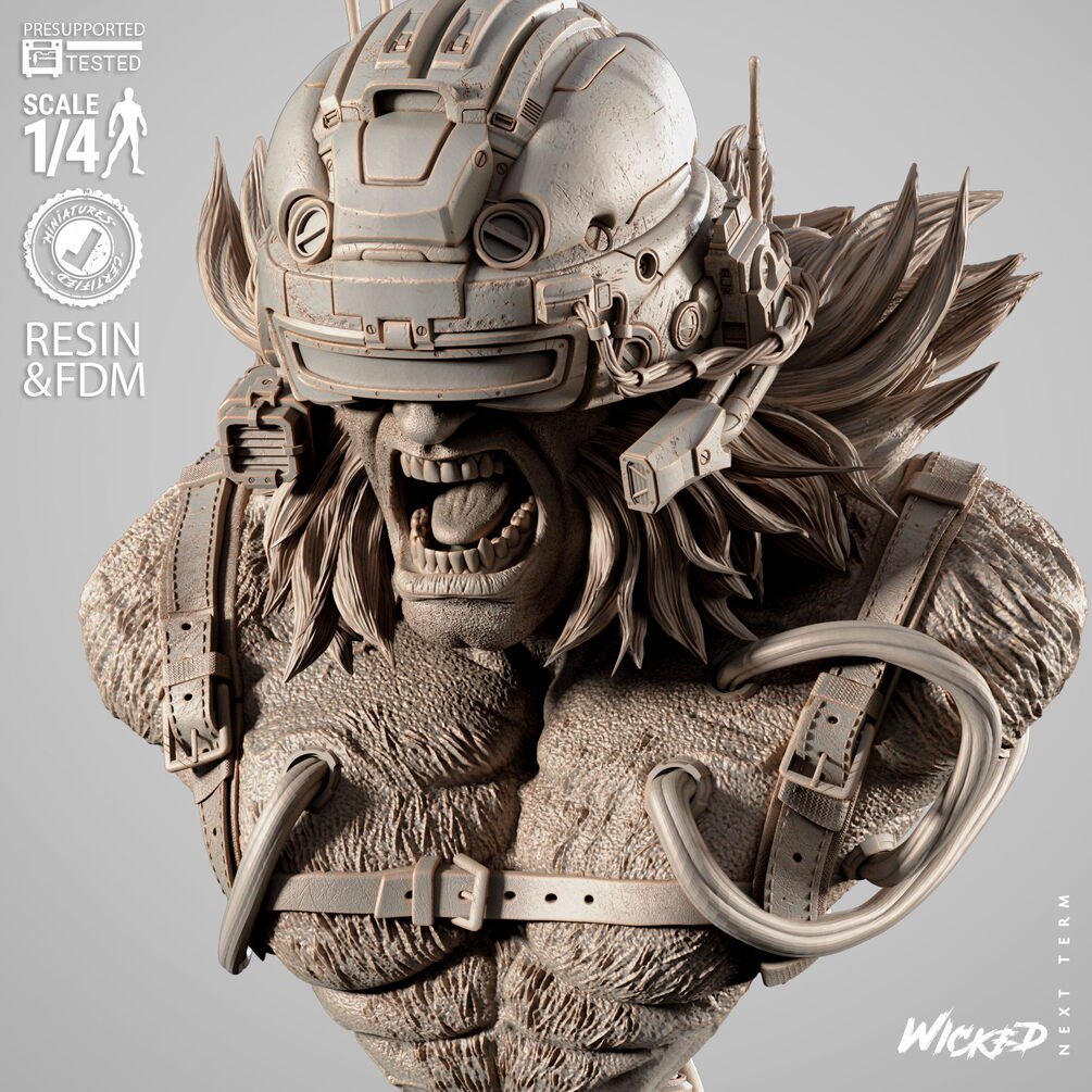 Wicked Marvel Weapon X 2025 Portrait Bust: Tested and ready for 3D printing